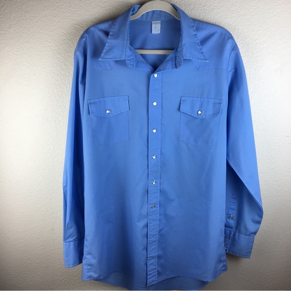 Malco Modes | Shirts | Vintage Mens 7s Sky Blue Malco Modes Western ...